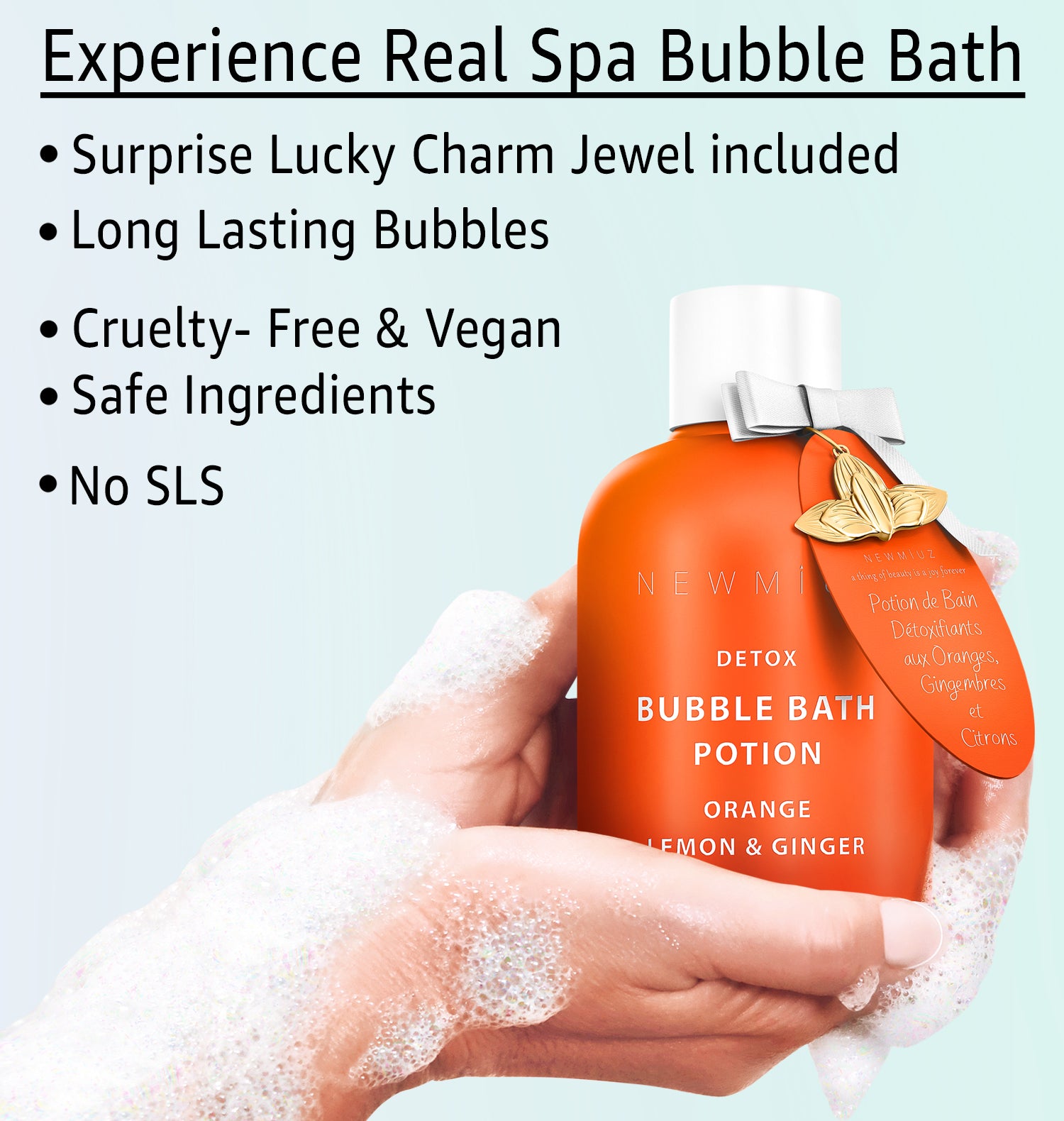 Detox Bubble Bath Potion Infused with Orange Ginger and Lemon Essentia ...